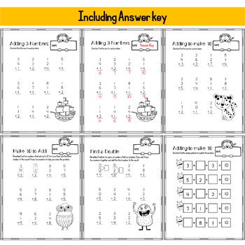 Adding Numbers First Grade Worksheets Adding Addends By The Rabbit Studio