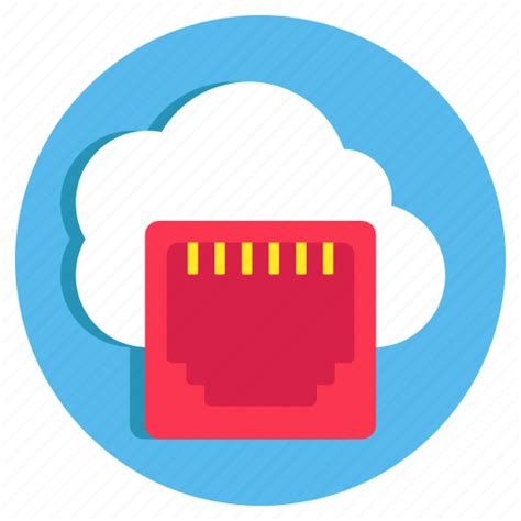 Cloud Ethernet Port Network Share Internet Connection Icon Download On Iconfinder