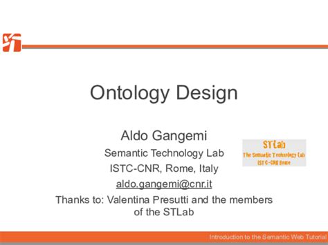 Pdf Introduction To The Semantic Web Tutorial Ontology Design