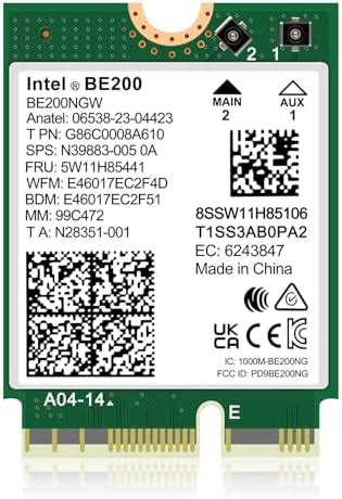 Intel BE WiFi E Wireless Network Adapter Tri Band Bluetooth M NGFF For Win