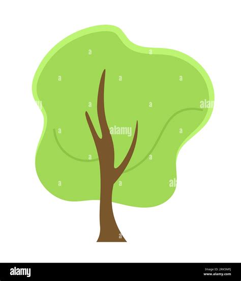 Tree Semi Flat Colour Vector Object Stock Vector Image And Art Alamy