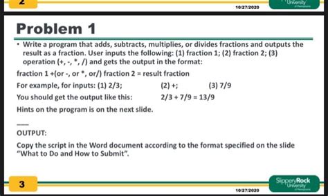 Solved University 10272020 Problem 1 • Write A Program