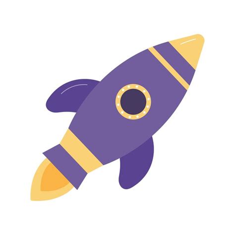 Premium Vector Purple Exploring Space Rocket
