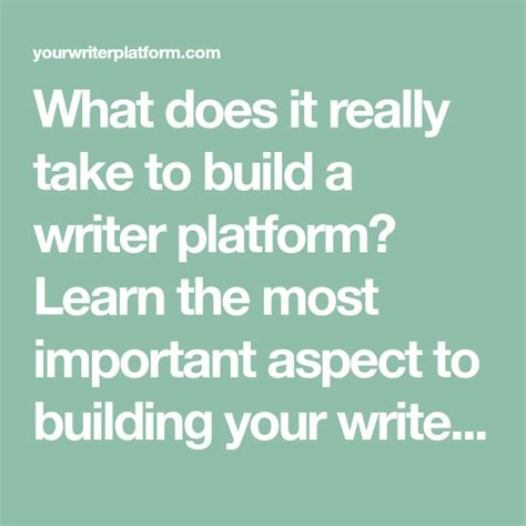 Build Your Writer Platform Artofit