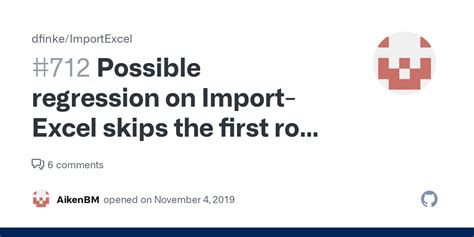 Possible Regression On Import Excel Skips The First Row When Headers