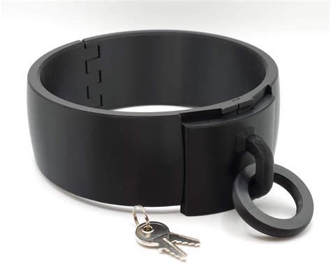 2 Tall Locking Bondage Collar With Hidden Padlock Etsy