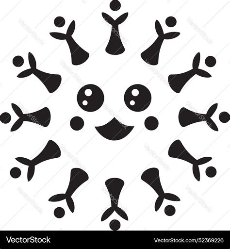 Adorable Microbial Delight Black Logo Infectious Vector Image