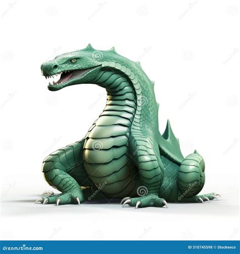 3d Cel Shaded Hydra Character Pose On White Background Stock Illustration Illustration Of