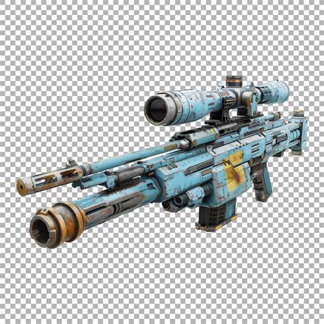 Premium PSD Scifi Sniper Rifle On Transparent Background Ai Generated