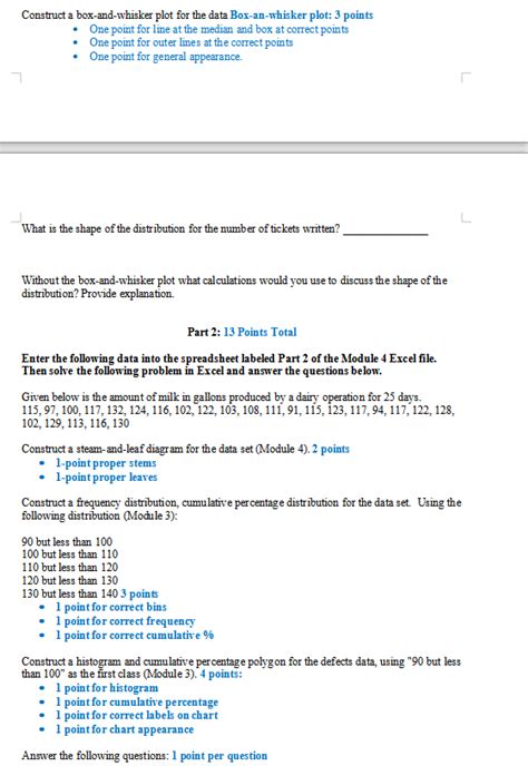 Construct A Box And Whisker Plot For The Data Chegg