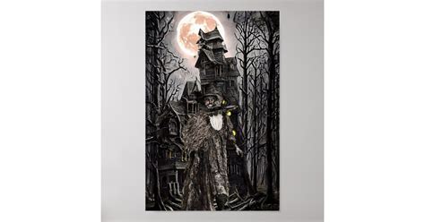 Warlock Man Witch Haunted House Fantasy Dark Art Poster Zazzle