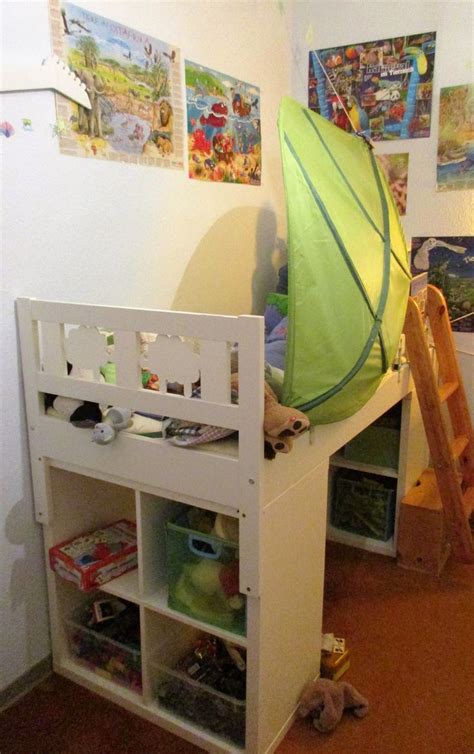 Hochbett Selber Bauen X Kallax Regal Von Ikea Unter Das Bett Stellen