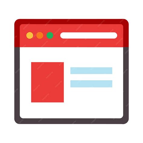 Premium Vector Browser Interface Flat Vector Illustration On White Background