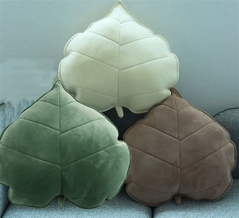 잎 모양 3d 던지기 베개 녹색 잎 모양 던지기 베개 큰 잎 쿠션 침대 자동차 소파 장식 쿠션 홈 데코
