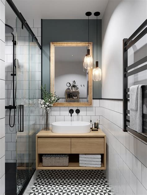 Светлая квартира в скандинавском стиле с яркими акцентами — Inmyroom Маленькие белые ванные