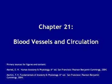 PPT Chapter 21 Blood Vessels And Circulation PowerPoint Presentation