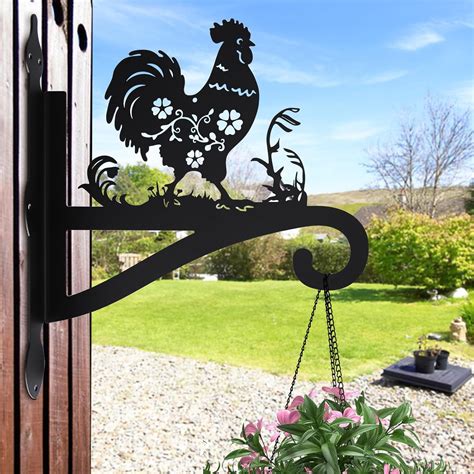 Plant Hangers Outdoor Iron Heavy Duty Ornamental Chicken