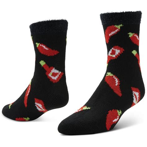 Airplus Double Layer Crew Sock Blackred Spicy Pepper Mens Size 8 12