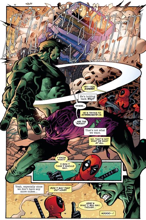 Deadpool Tries To Get The Hulk To Kill Him Deadpool Funny Comics