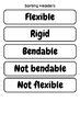 Science Material Property Flexible Or Rigid Sorting Activity NGSS
