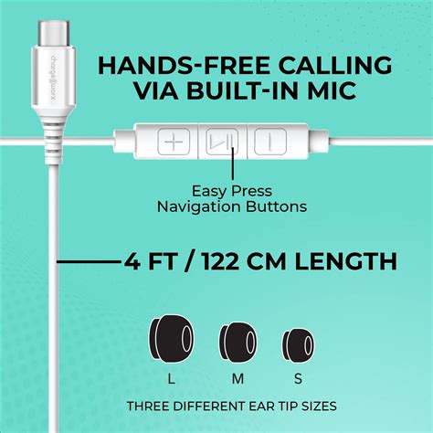 Earbuds Wusb C Connector And Built In Mic Wired Earbuds W