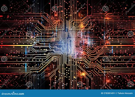 Abstract Technology Circuit Board Illustration Ai Generative Stock