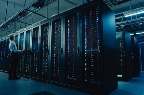 Premium Photo Engineer Upgrading Server Firmware For Improved Security