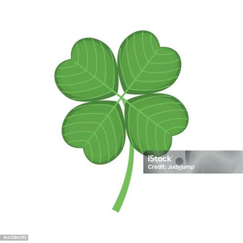행운의 클로버 잎 아이콘입니다 녹색 배경에 격리된 성 패트릭의 날 녹색 행운의 클로버 잎의 벡터 평면 스타일 그림 0명에 대한 스톡 벡터 아트 및 기타 이미지 Istock