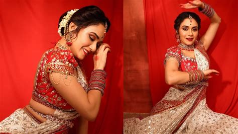 Amruta Khanvilkar Recreates Madhuri Dixits Iconic Look From Devdas
