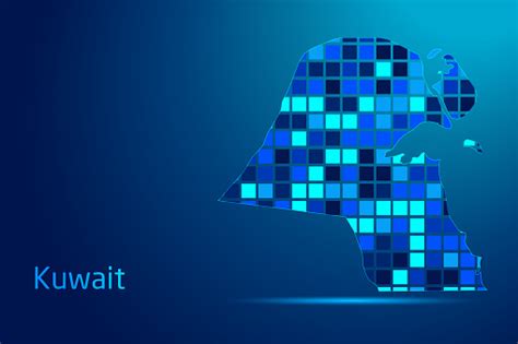 쿠웨이트 네트워크 디지털 기술 그래픽 일러스트레이션의 개념 블루 색상 인터넷 미래 개념도 가상현실에 대한 스톡 벡터 아트 및 기타 이미지 Istock