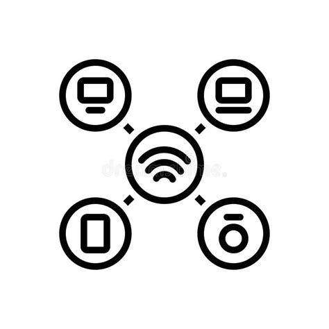 Black Line Icon For Accessing Penetration And Entry Stock Illustration Illustration Of Vector