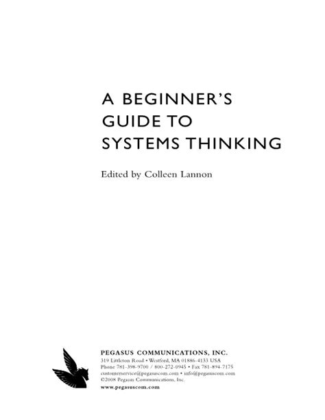 Beginners Guide To Systems Thinking Docslib