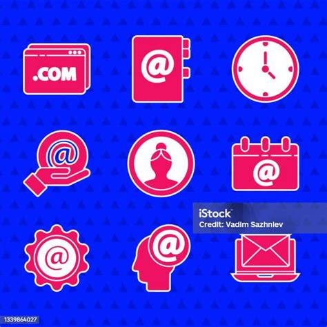 계정 화면 만들기 메일 및 전자 메일 봉투가 있는 랩톱 캘린더 이메일 손에 시계 및 웹 사이트 템플릿 아이콘을 설정합니다 벡터 나무 기둥에 대한 스톡 벡터 아트 및 기타