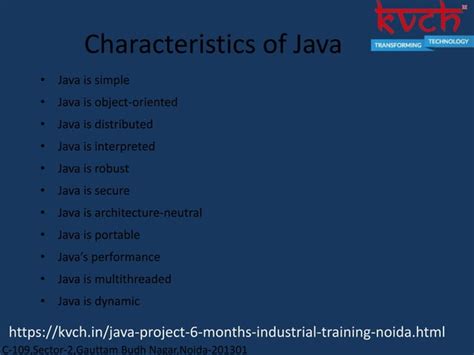 Java Industrial 6 Month Training With Kvch Ppt