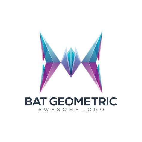 Vector Logo Illustration Bat Gradient Colorful Style 26188050 Vector