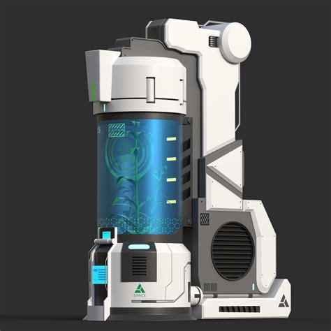 Sci Fi Plant Container 3d Model By Cactus3d