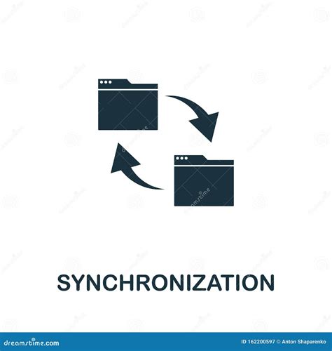 synchronization vector icon symbol creative sign from gdpr icons