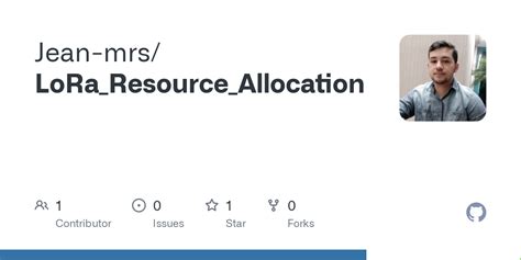 Github Jean Mrsloraresourceallocation