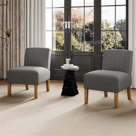 Virrmo Armless Accent Chairs Set Of 2 For Living Room