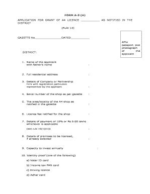 Fillable Online Aponline Gov Application Form For A4 Retail Shop AP