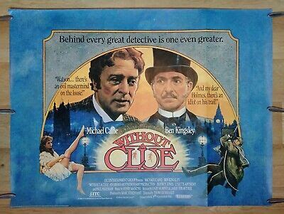 Without A Clue 1988 Rare Original Quad Poster Michael Caine Ben