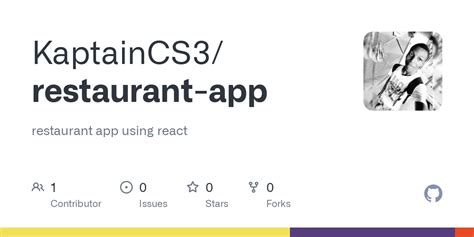 GitHub KaptainCS Restaurant App Restaurant App Using React