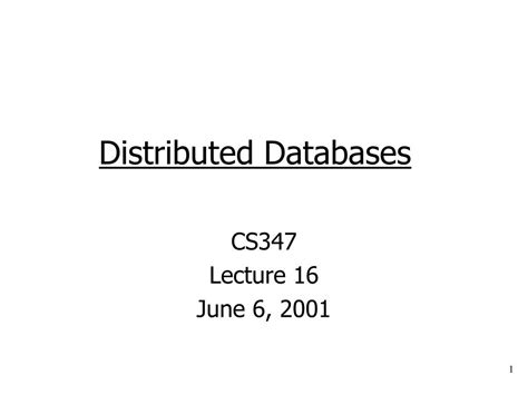 Ppt Distributed Databases Powerpoint Presentation Free Download Id
