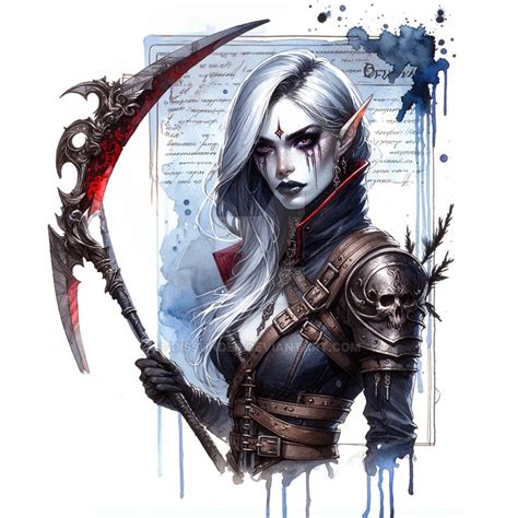 Drow Elf Female Warrior Character Art 6 By Dissunder On Deviantart