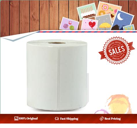 Direct Thermal Perforated White Label 100mm X 50mm 750 Labelsroll
