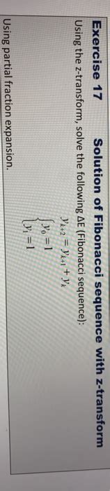 Solved Exercise Solution Of Fibonacci Sequence With Chegg