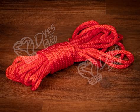 Fire Red Silky Solid Braid Nylon Shibari Rope Etsy