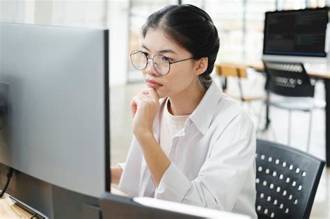 Premium Photo Programming Programmer Working On Computer In It Office