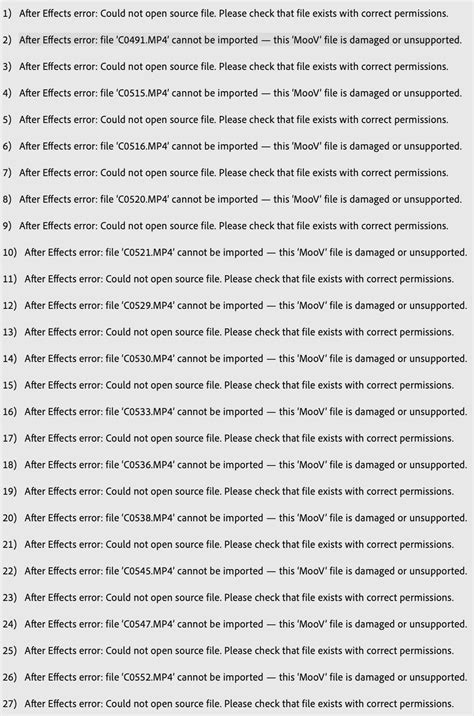 After Effects Doesn T Recognise Any Files Until I Adobe Product Community 14159879