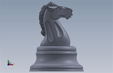 国际象棋骑士solidworks 2020模型图纸下载 懒石网